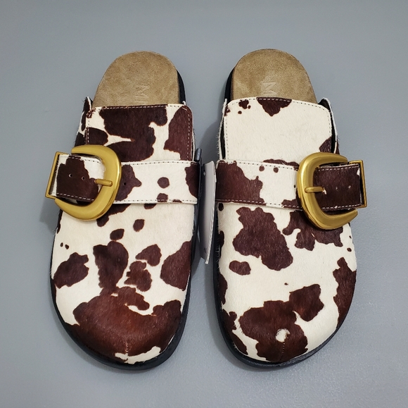 Mango | Shoes | Mng Mango Cow Print Leather Clog 39 | Poshmark